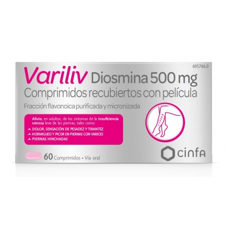 VARILIV - DIOSMINA CINFAMED 500 MG 60 COMPRIMIDOS