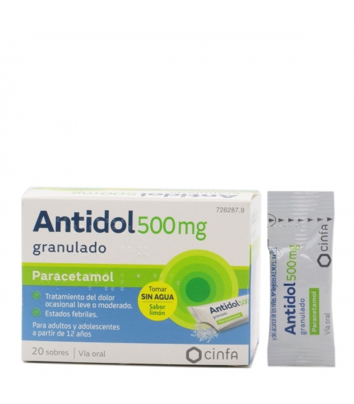 ANTIDOL 500 MG 20 SOBRES SOLUCION ORAL 5 ML